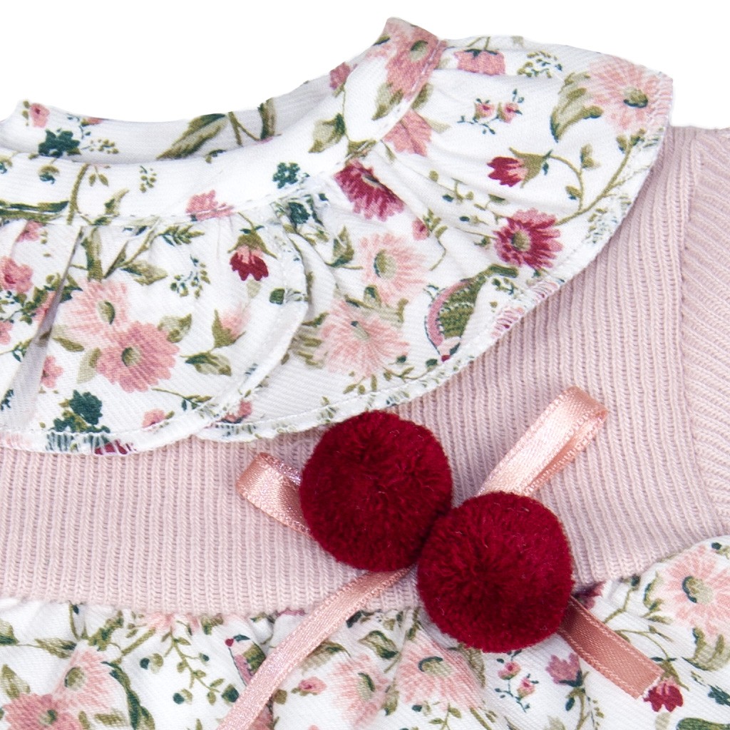 Vestido bebé estampado con capota y braguita Baby Ferr