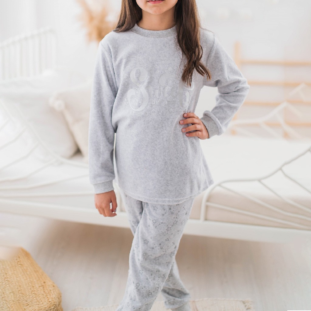 Pijama largo niña aterciopelado Kinanit