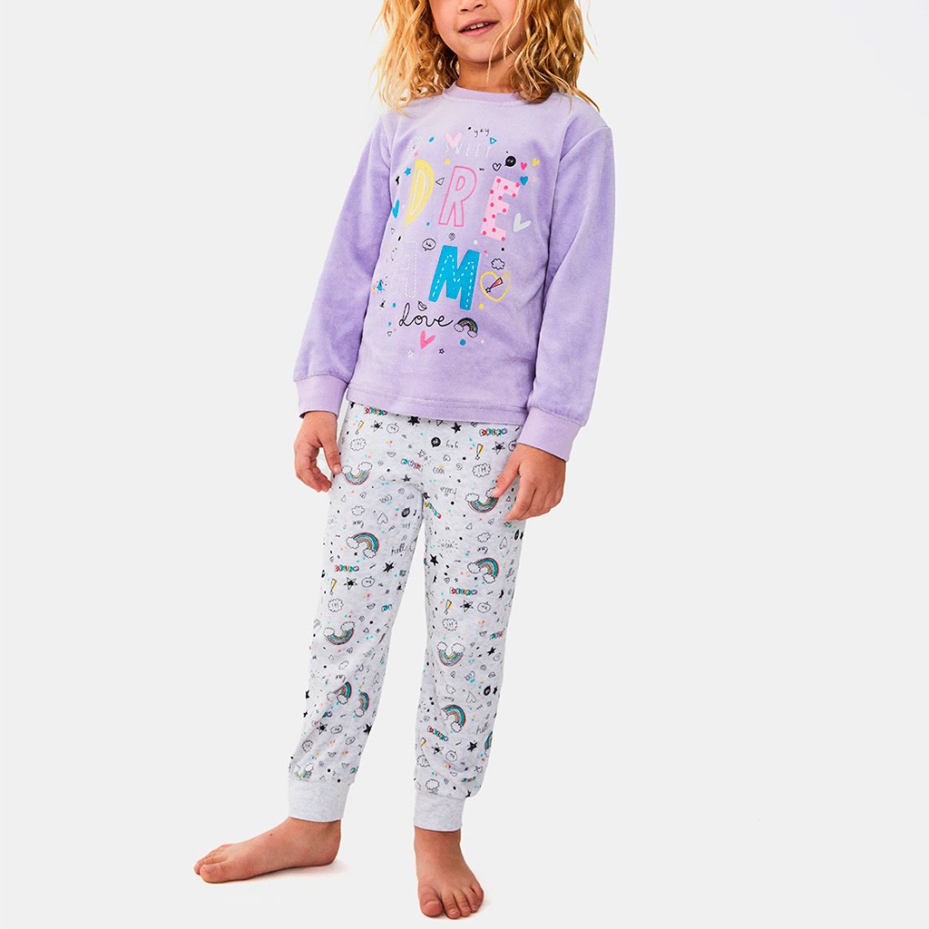 Pijama largo niña estampado Tobogan